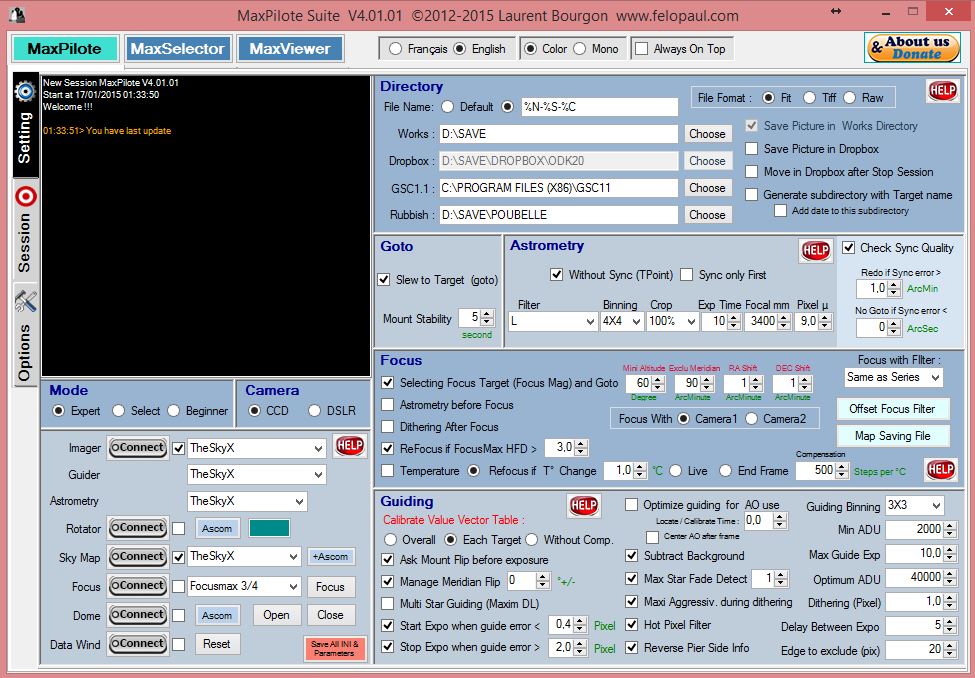 Logiciels – Photon Millenium